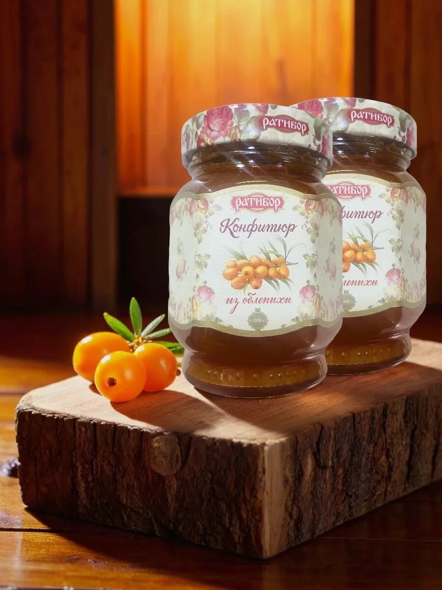 Конфитюр ратибор из облепихи 350 г. (Набор из 2 банок)