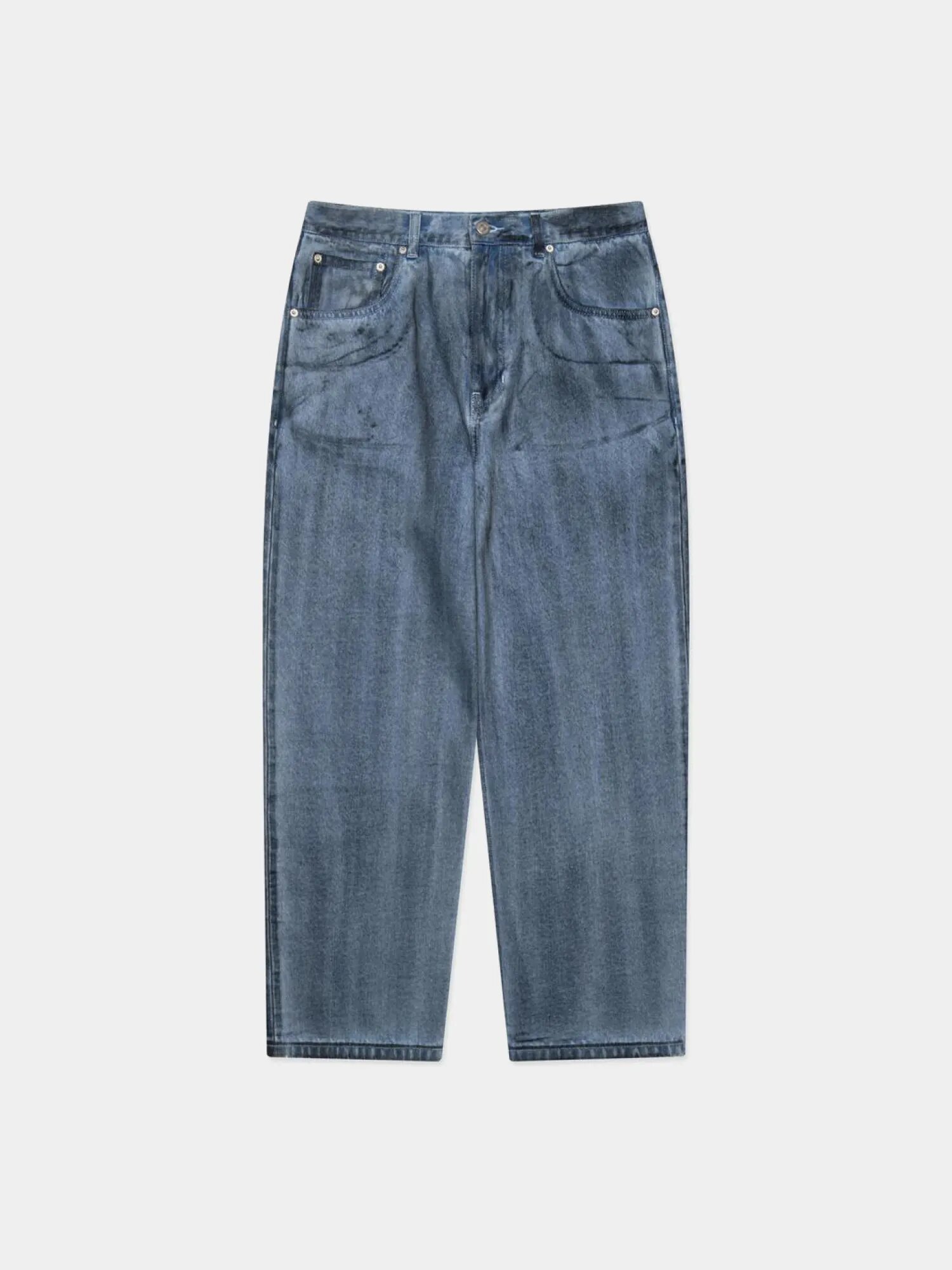 Джинсы широкие Dirty Washed Wide Denim Pants 