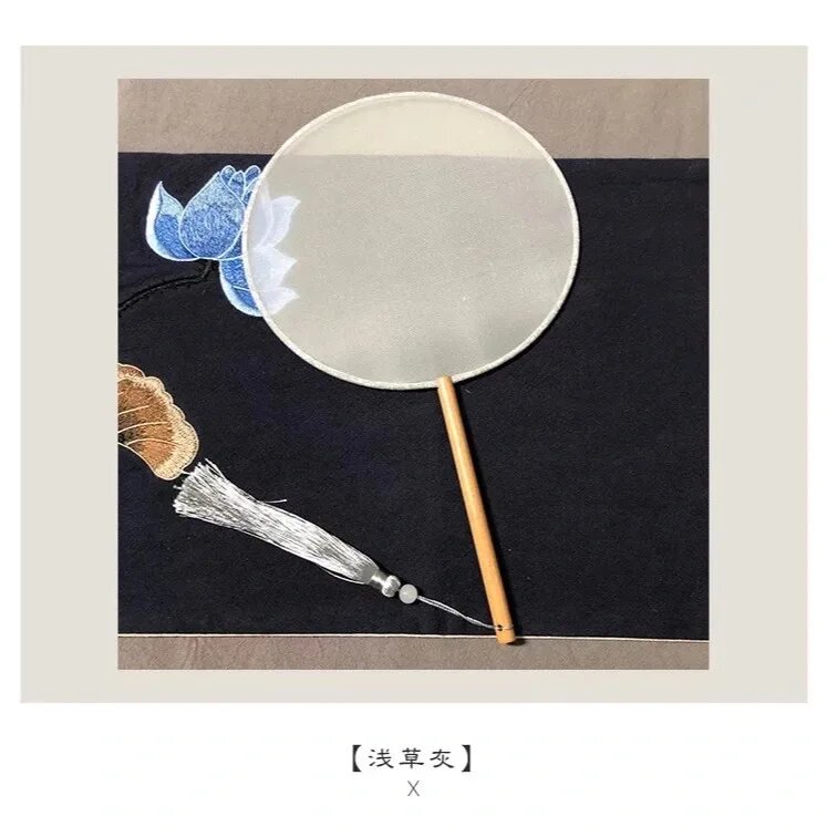 Сделай Сам Вышивка граффити чистый полупрозрачный ручной вентилятор Китайский дворец кисточки бук китайский веер Свадебная сцена реквизит декор