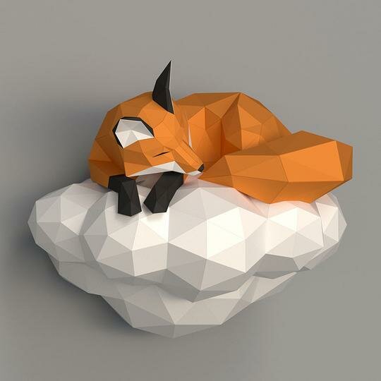 Конструктор бумажный, 3D набор для творчества, моделирования полигональной фигуры из картона, развивающий, подарочный / инструменты для сборки в комплекте 3D конструктор из картона набор для моделирования развивающий подарок