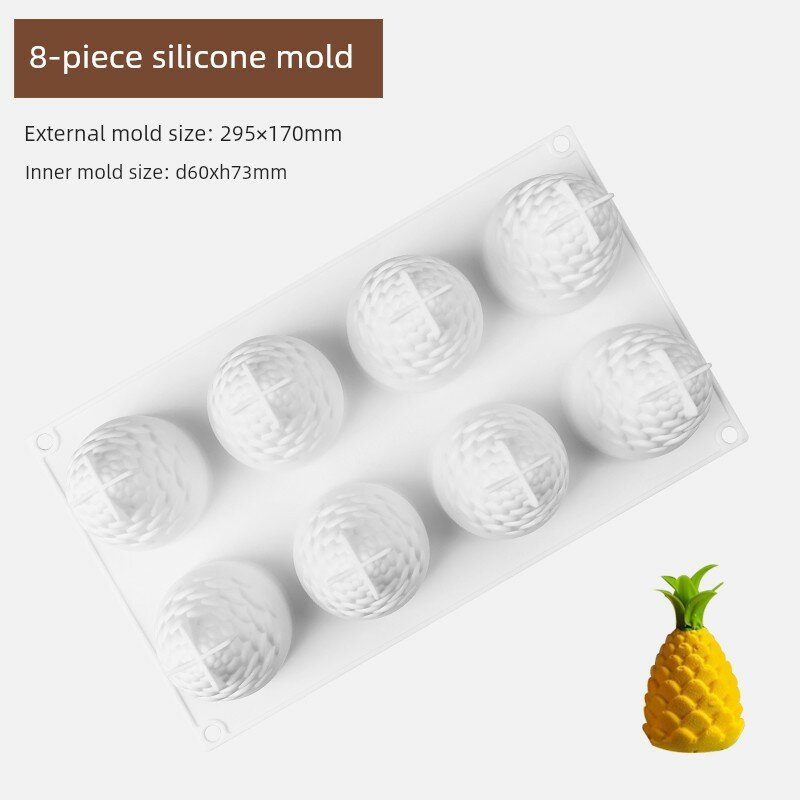 Силиконовая форма для фруктового мусса (ананас, лимон, вишня, манго, малина, персик, апельсин, груша, кокос) и