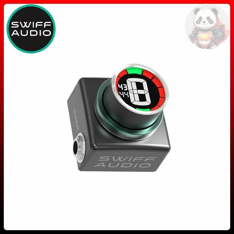 SWIFF AUDIO C20 Инновационный мини-педальный тюнер для хроматической настройки бас-гитары HD LED Дисплей Регулируемое значение диапазона A4 430-449 Гц