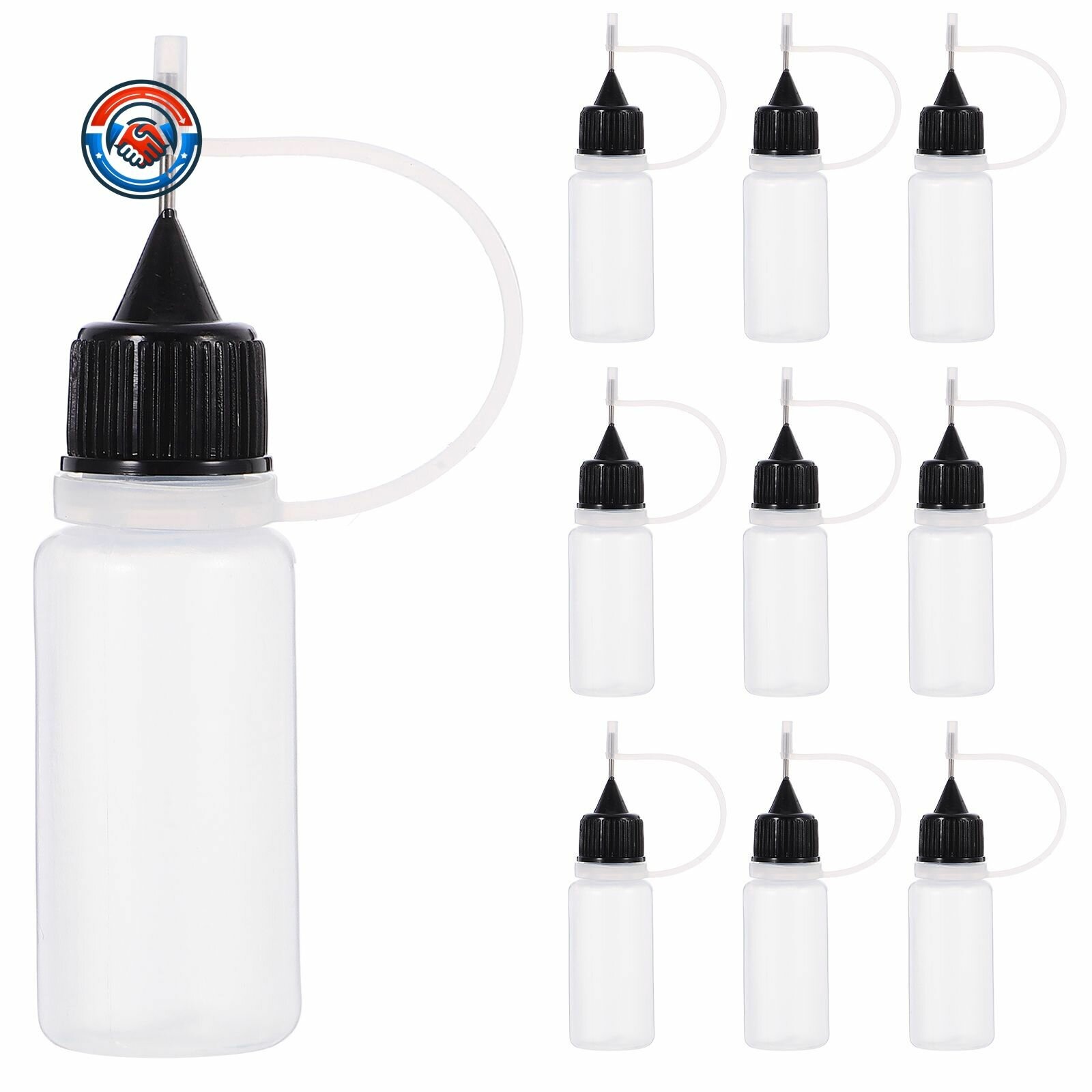 10 точечных бутылочек-дозаторов для клея, краски и смазки с узким наконечником, сжимаемый ПЭ флакон для точного нанесения, повторное использование, мастер-классы и домашний ремонт