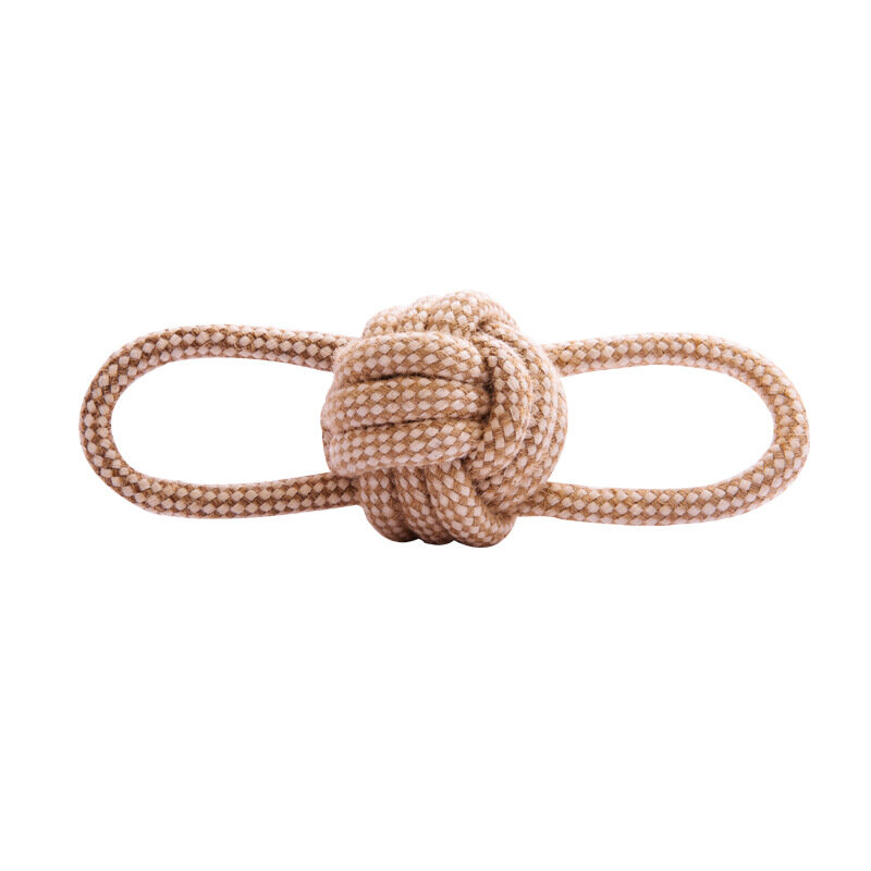 Игрушка с двойными ушами для собак, 27x8 см, 0.122 кг, бежевый хлопок и лён