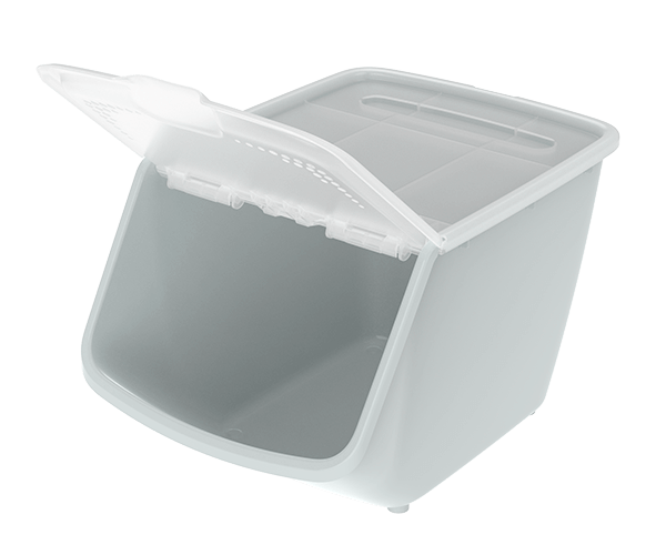 Контейнер универсальный с откидной крышкой 10,5л (337x238x217мм) (серый)