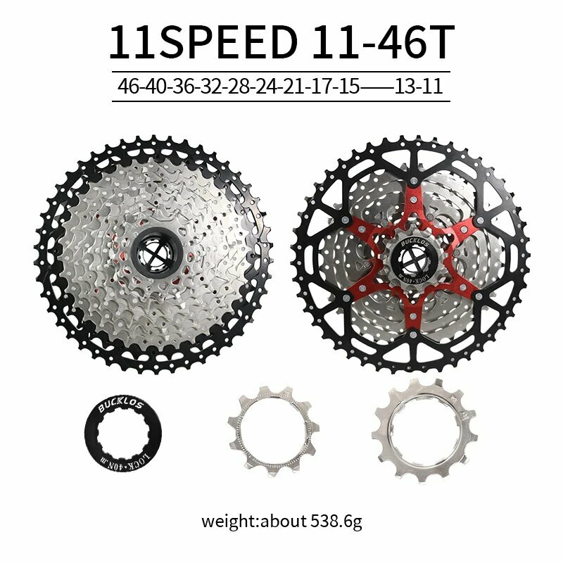 BUCKLOS Кассета для велосипедов 10/11/12 скоростей 11S 11-46T