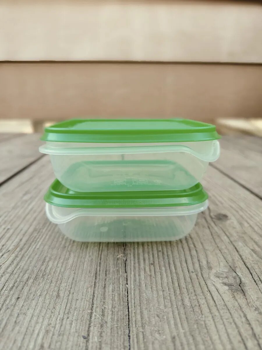 Набор контейнеров 0,6 литра, с крышкой PRUTA, 2 штуки