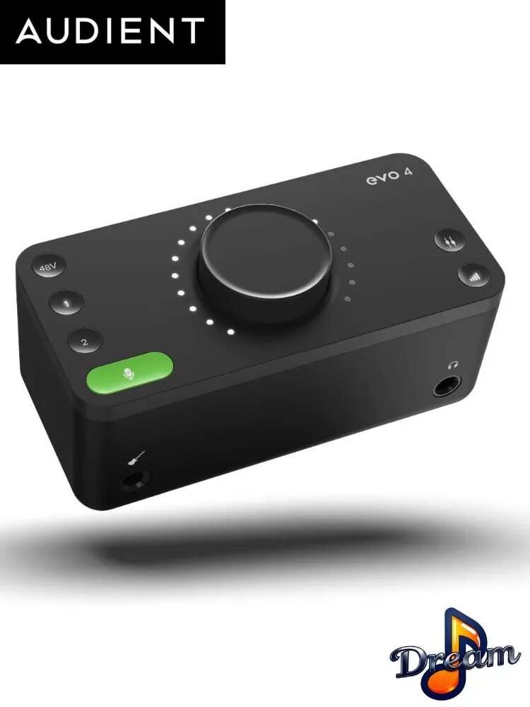 AUDIENT Студийный комплект для звукозаписи Аудиоинтерфейс EVO 4 USB, черно-серый