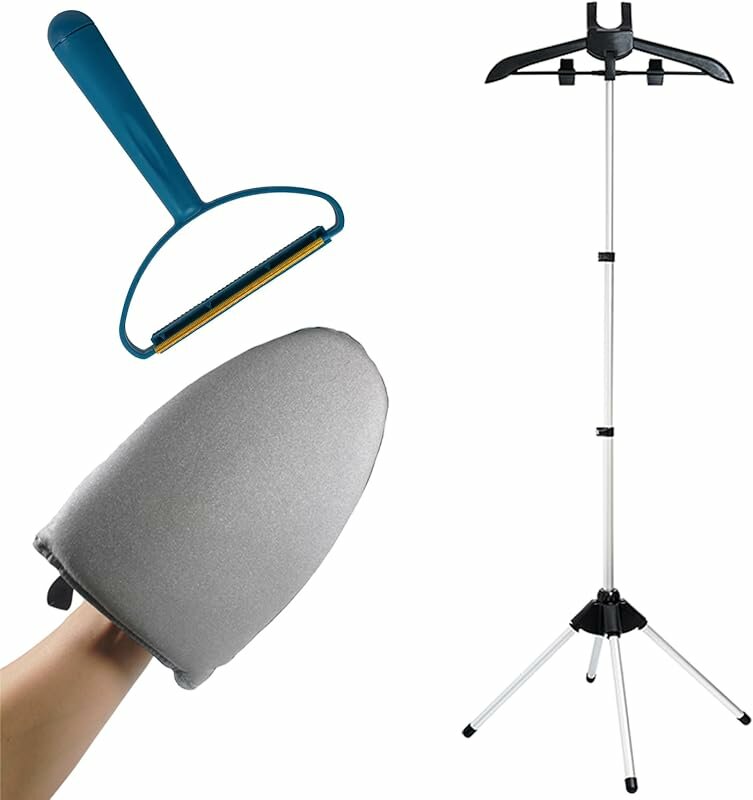 Вешалка для одежды с функцией отпаривания и гладильными перчатками