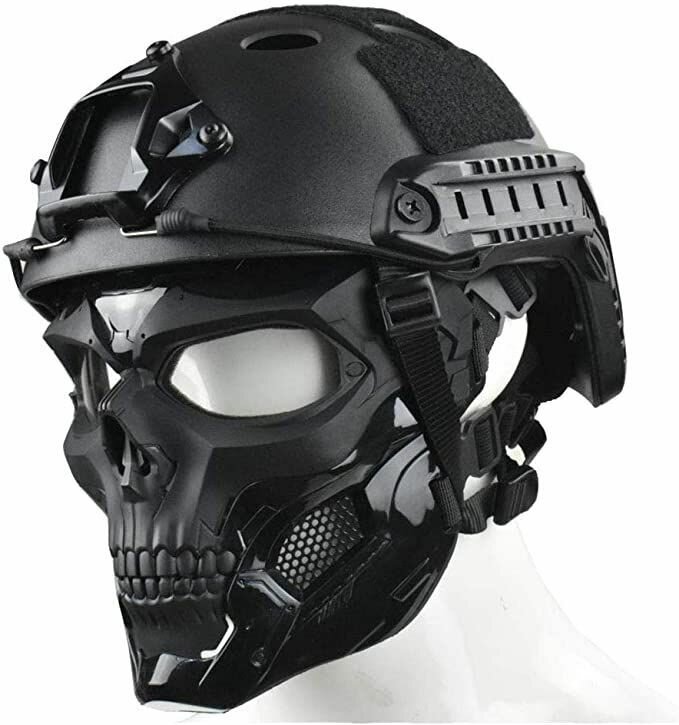 Тактический быстрый шлем и регулируемая полнолицевая маска для страйкбола, подходящая для активного отдыха, например, для стрельбы по пейнтболу и игр CS.