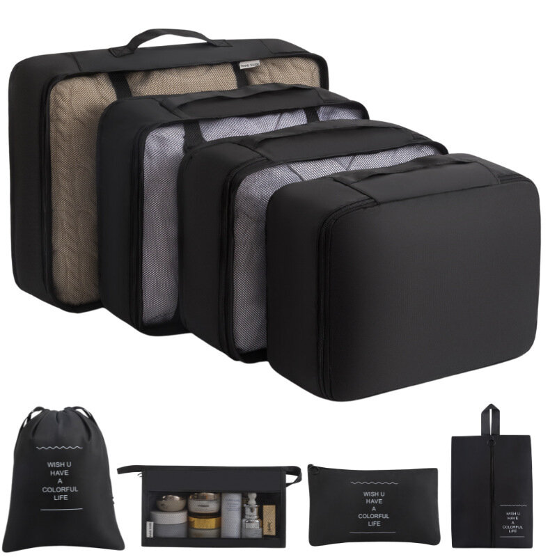 2026 Новейший набор для путешествий из десяти предметов, сумки для упаковки одежды для деловых поездок, большая вместимость, водонепроницаемые сумки для одежды, портативные