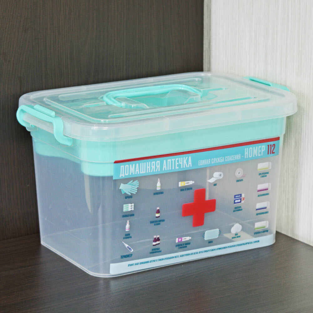Контейнер для аптечки 310*200*180мм 6.5л "Домашний доктор"