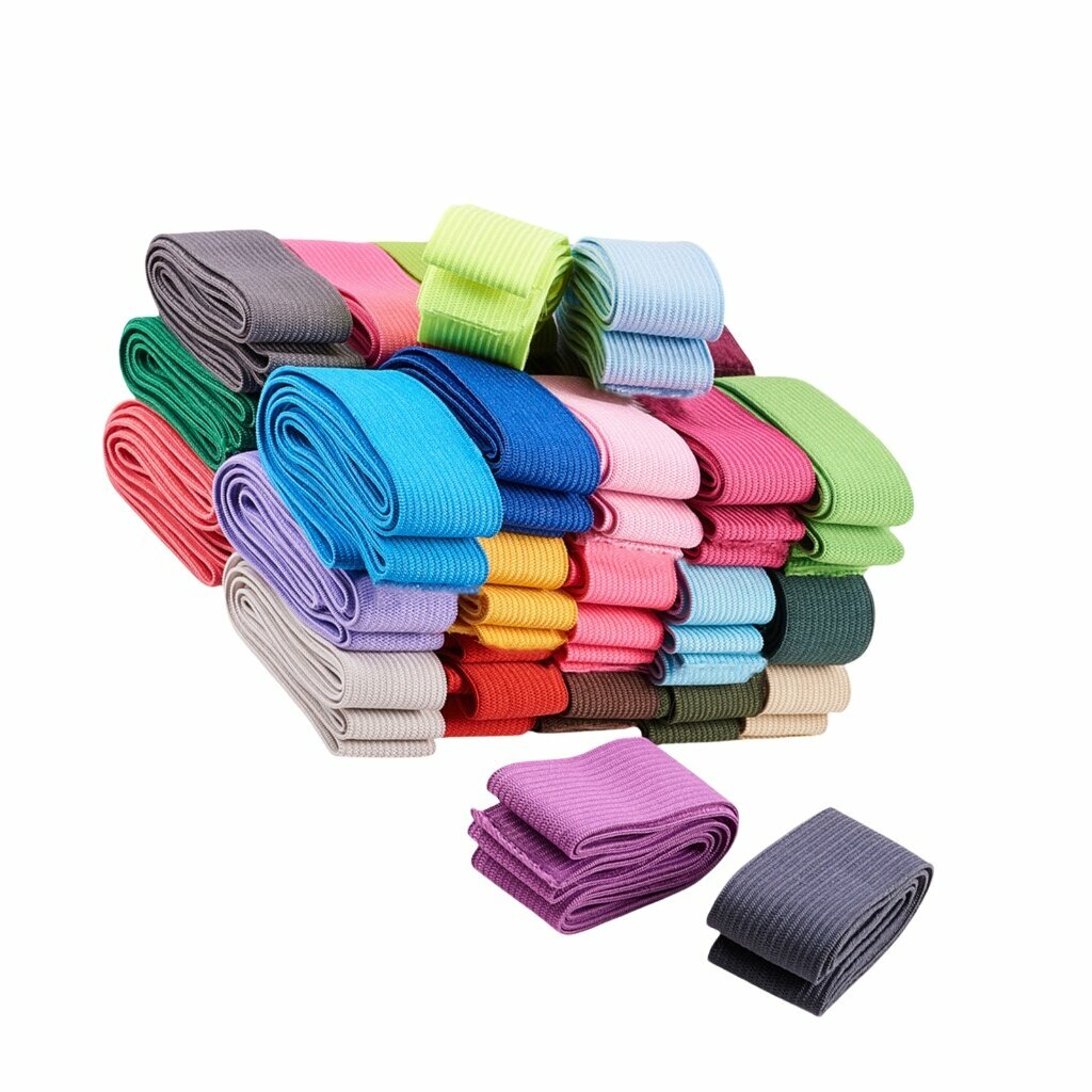 Цветные плоские эластичные резинки 20-25 мм