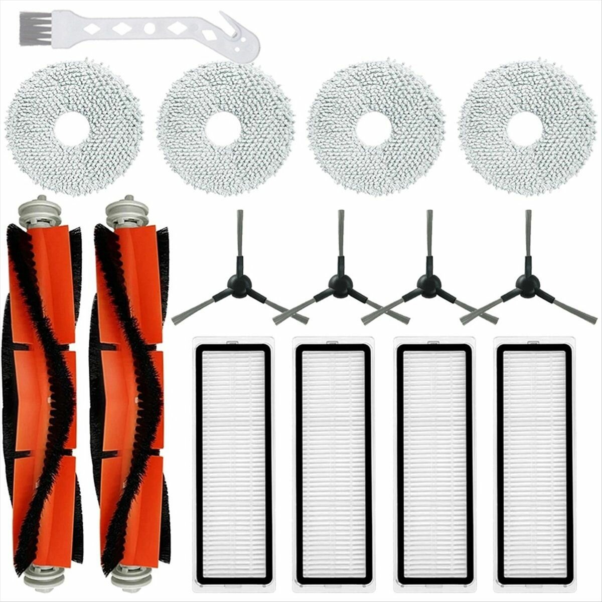 Запасные части для робота-пылесоса Xiaomi S20+ / S10 Plus / B108GL / B105 / B108CN B113CN, основная боковая щётка с фильтром