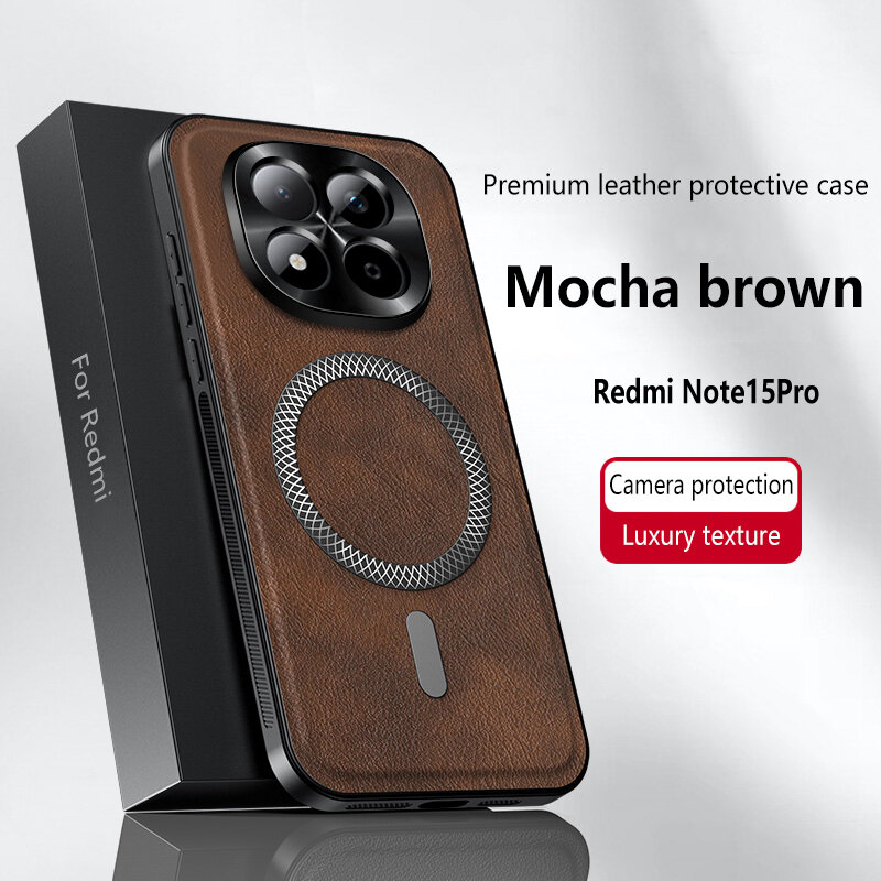 Чехол для Xiaomi Redmi Note 15 Pro 5G/Редми Нот 15 Про 5Г, soft touch, чехол-кардиомонитор, искусственная кожа, поликарбонат (PC), защита камеры, ударопрочный, усиленные углы, Xiaomi, Redmi Note 15 Pro 5G