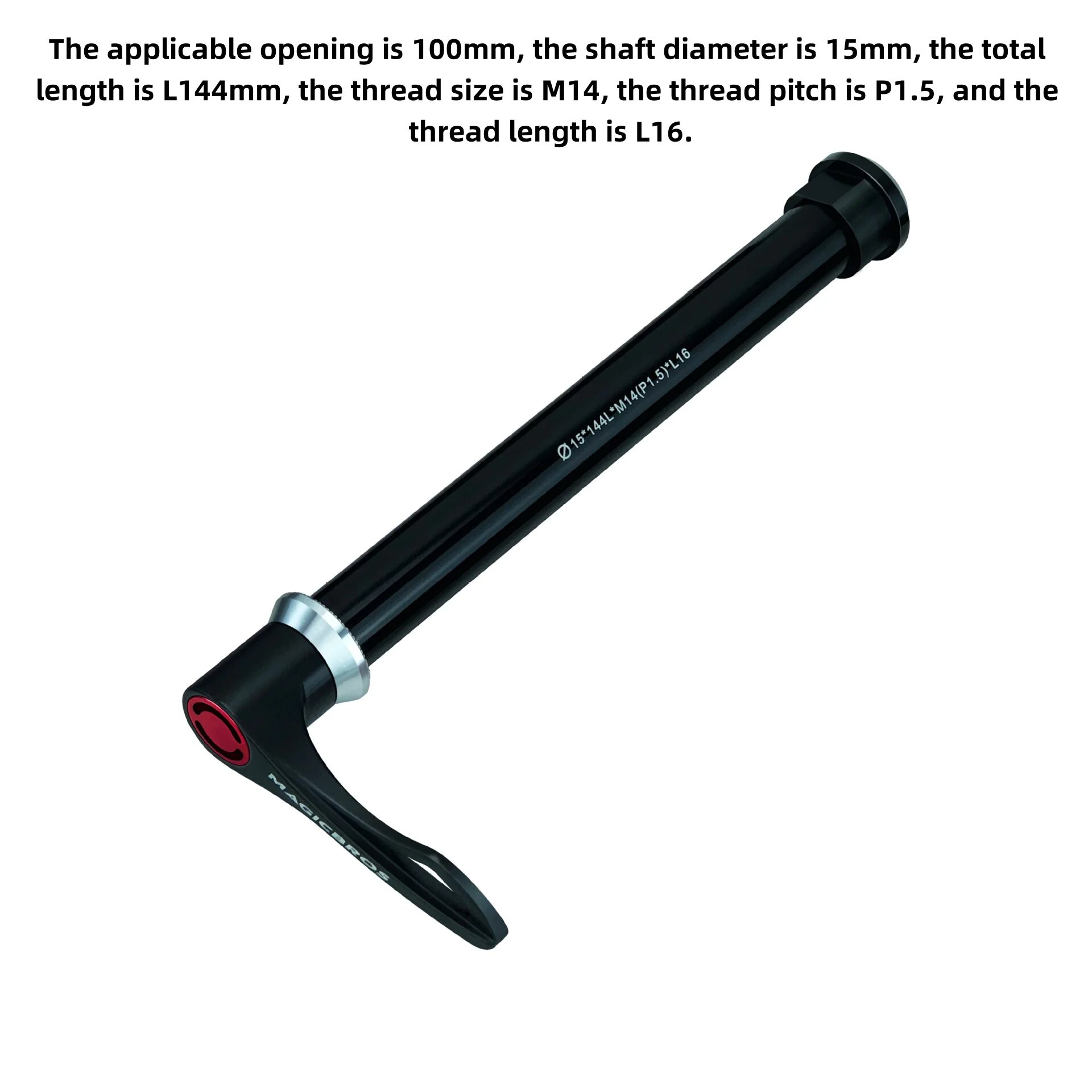 Сквозная ось MAGICBROS TA12, L144MM, 15мм, M14, P1.5