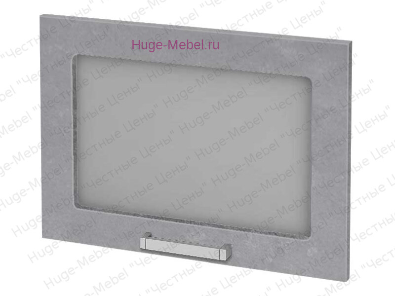 Кухонный фасад Ф-86 бетон темный (Бетон) Huge Mebel . Ширина 596 Высота 354. Кухонные фасады