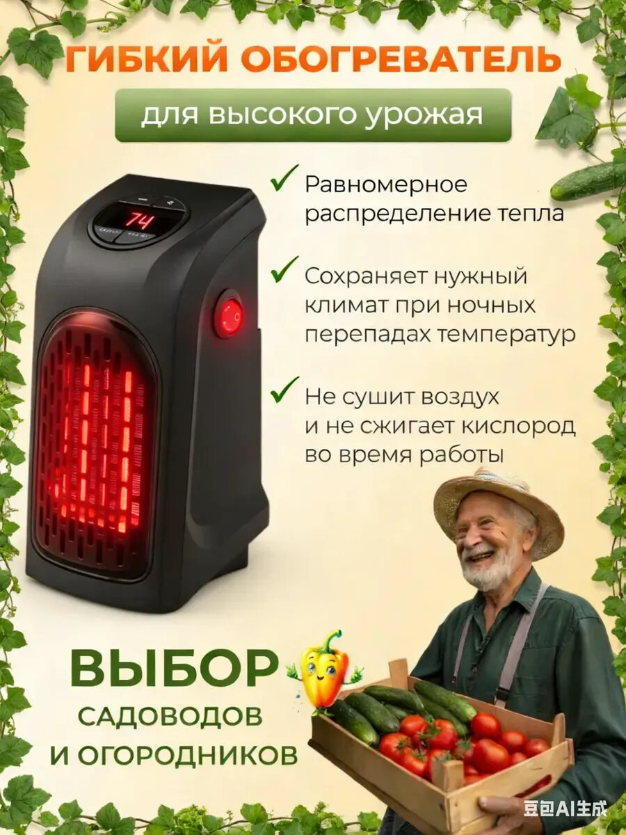 Обогреватель для теплиц, парников, курятников