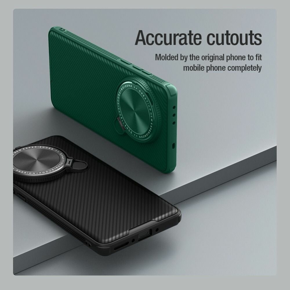 Чехол для телефона OnePlus 13, роскошный чехол-подставка для защиты камеры Nillkin, Откидная крышка объектива и держатель телефона, с защитой от ударов и падений, агнитный чехол
