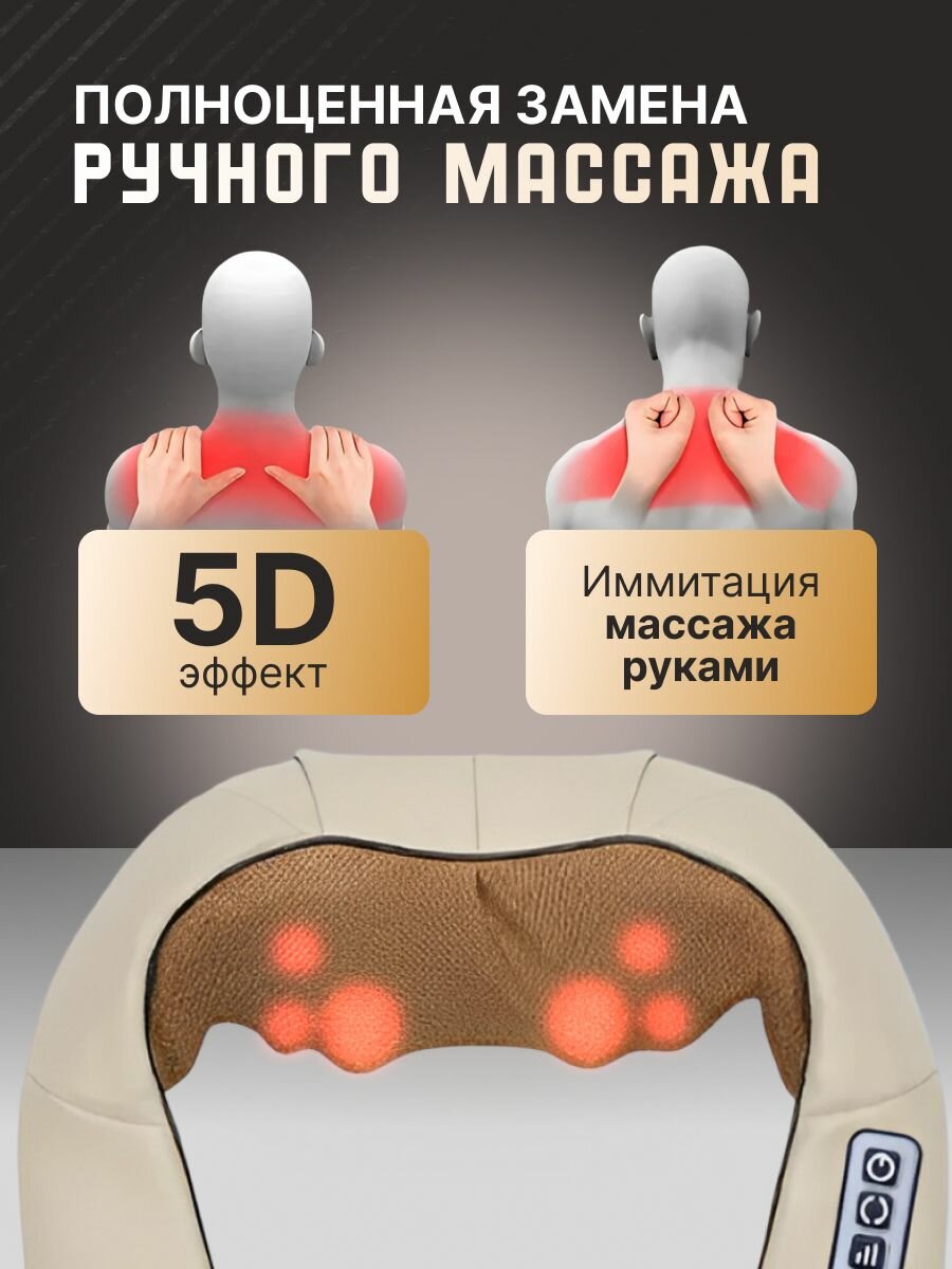 Премиум массажер для шеи и плеч, спины, для ног, многофункциональный массажер для тела электрический с подогревом