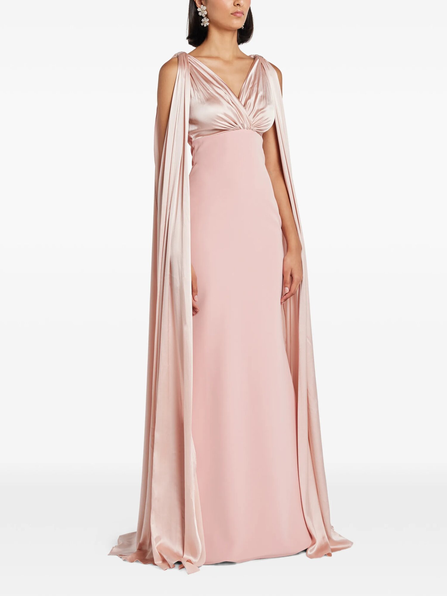 Платье Rhea Costa Twisted cape dress, размер 42, коралловый/розовый — фото 1