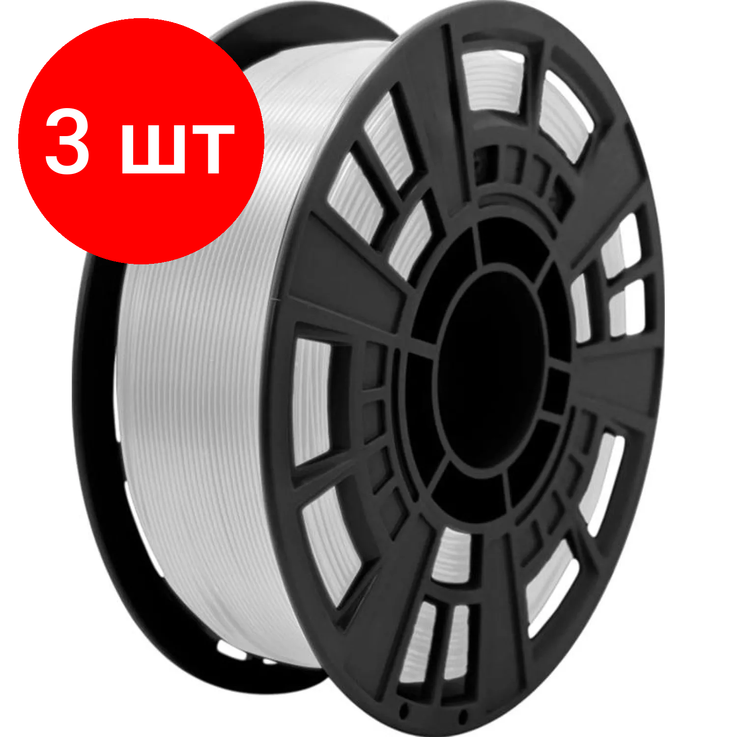 Комплект 3 штук, Катушка ABS+ пластик LIDER-3D Белый