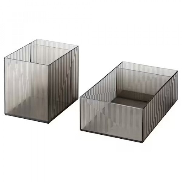IKEA LILLSTUGA (икеа лиллстуга) Коробка для хранения с отделениями, комплект из 2 шт