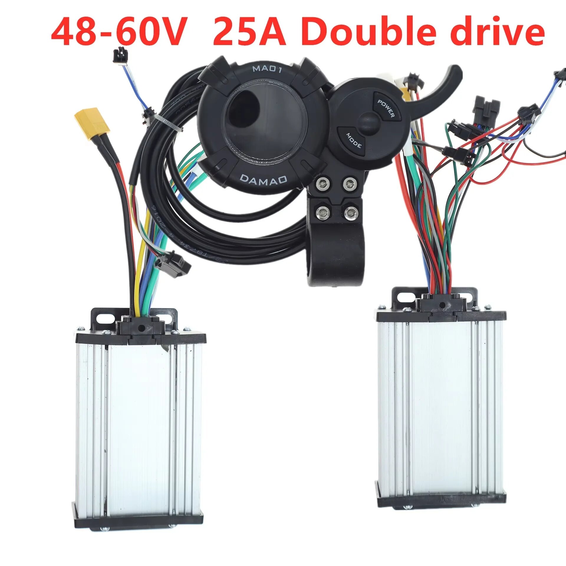 Электрический скутер JIPIN 48V-60V25A, 6-трубный универсальный контроллер с двойным приводом, DAMAO, ускоритель инструментов с ЖК-дисплеем