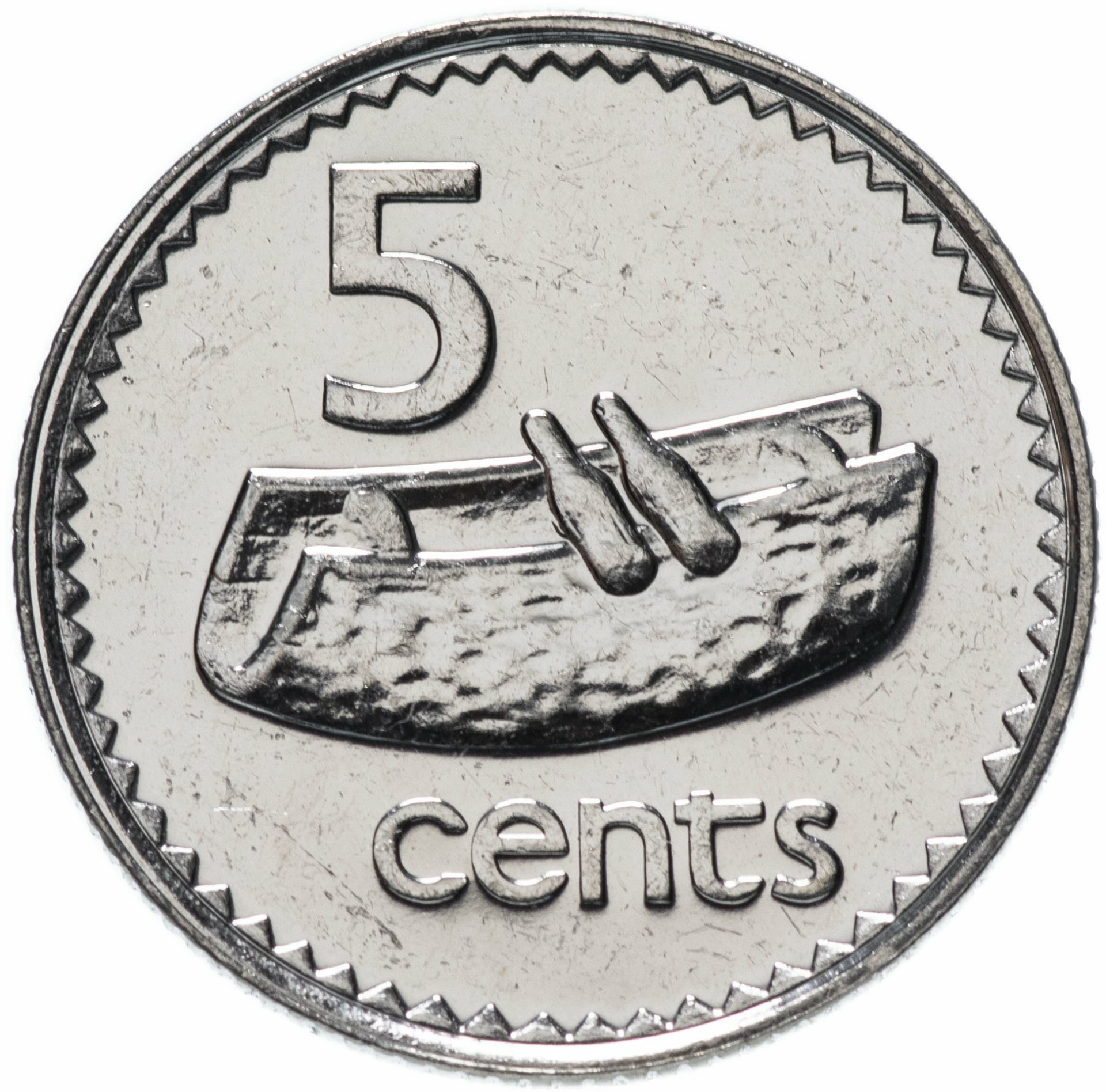 Фиджи 5 центов cents 1990-2006, Сталь, в сохранности AU-UNC