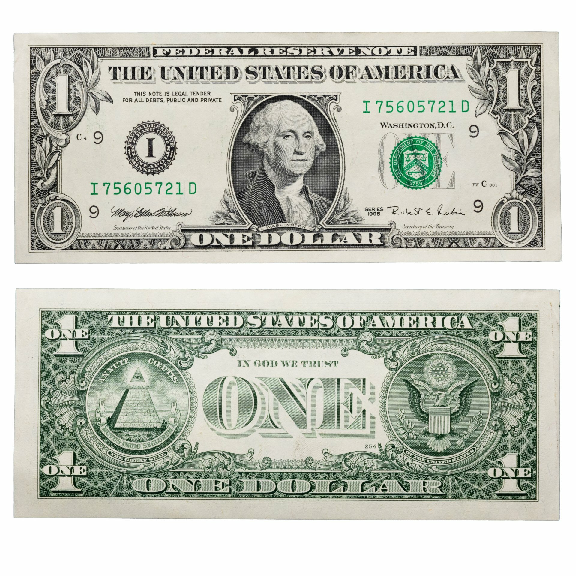 США 1 доллар 1995 Pick 496a I-Миннесота "FW" Fort Worth