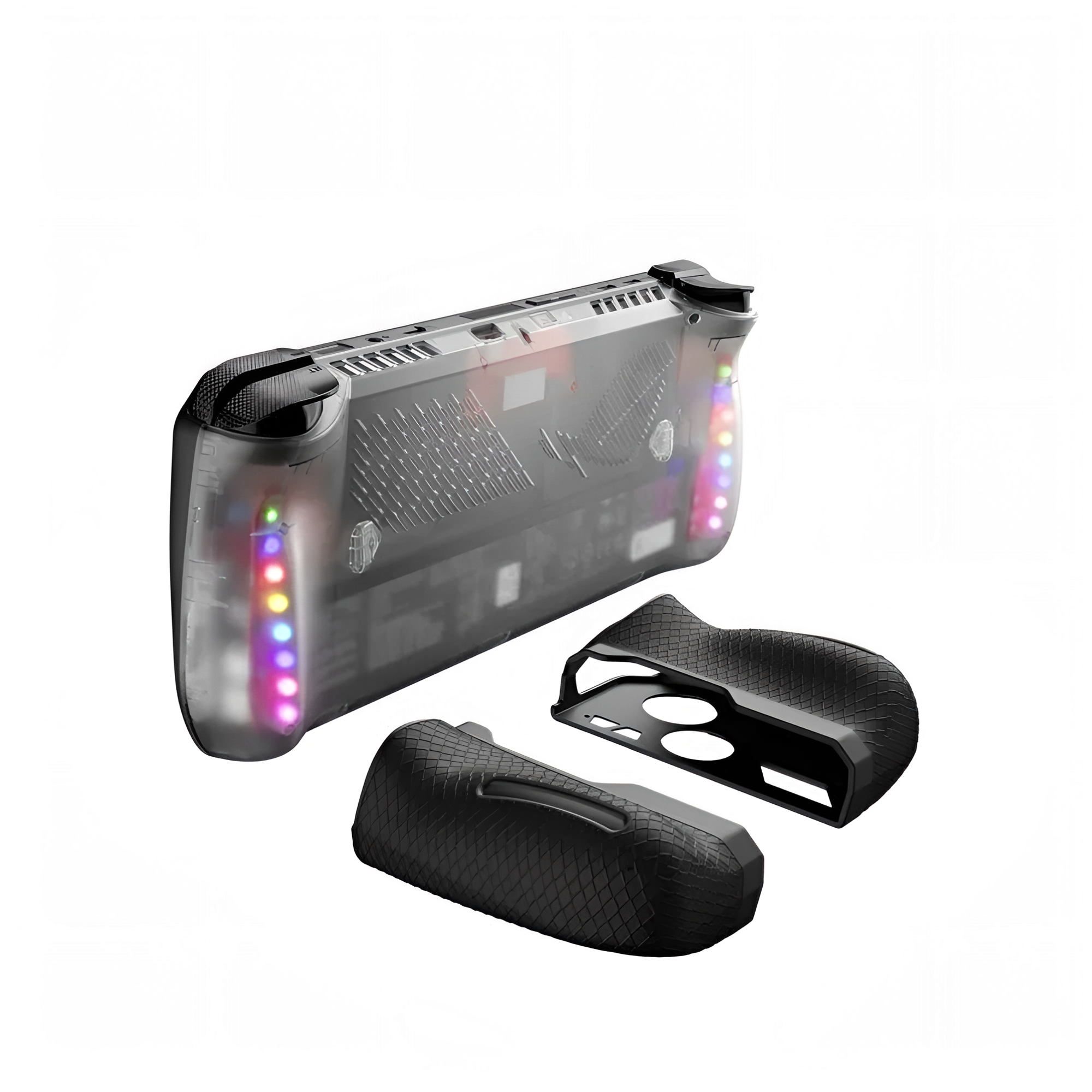 Задняя крышка JSAUX PC0112, для ASUS ROG Ally, прозрачная, RGB, с наклейками и кабелем Type-C