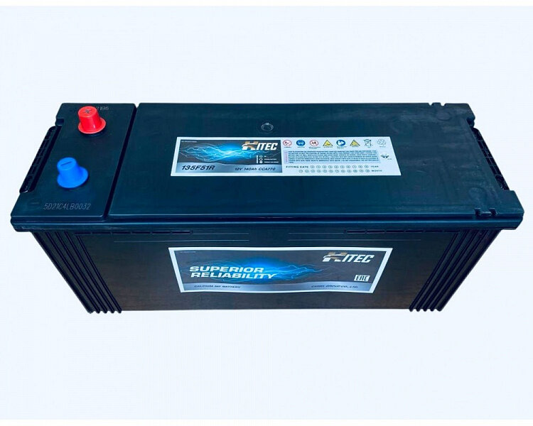 Аккумулятор Hitec 135F51R пп 140Ач 850А 506х182х233 конус [F51] 506x182x242