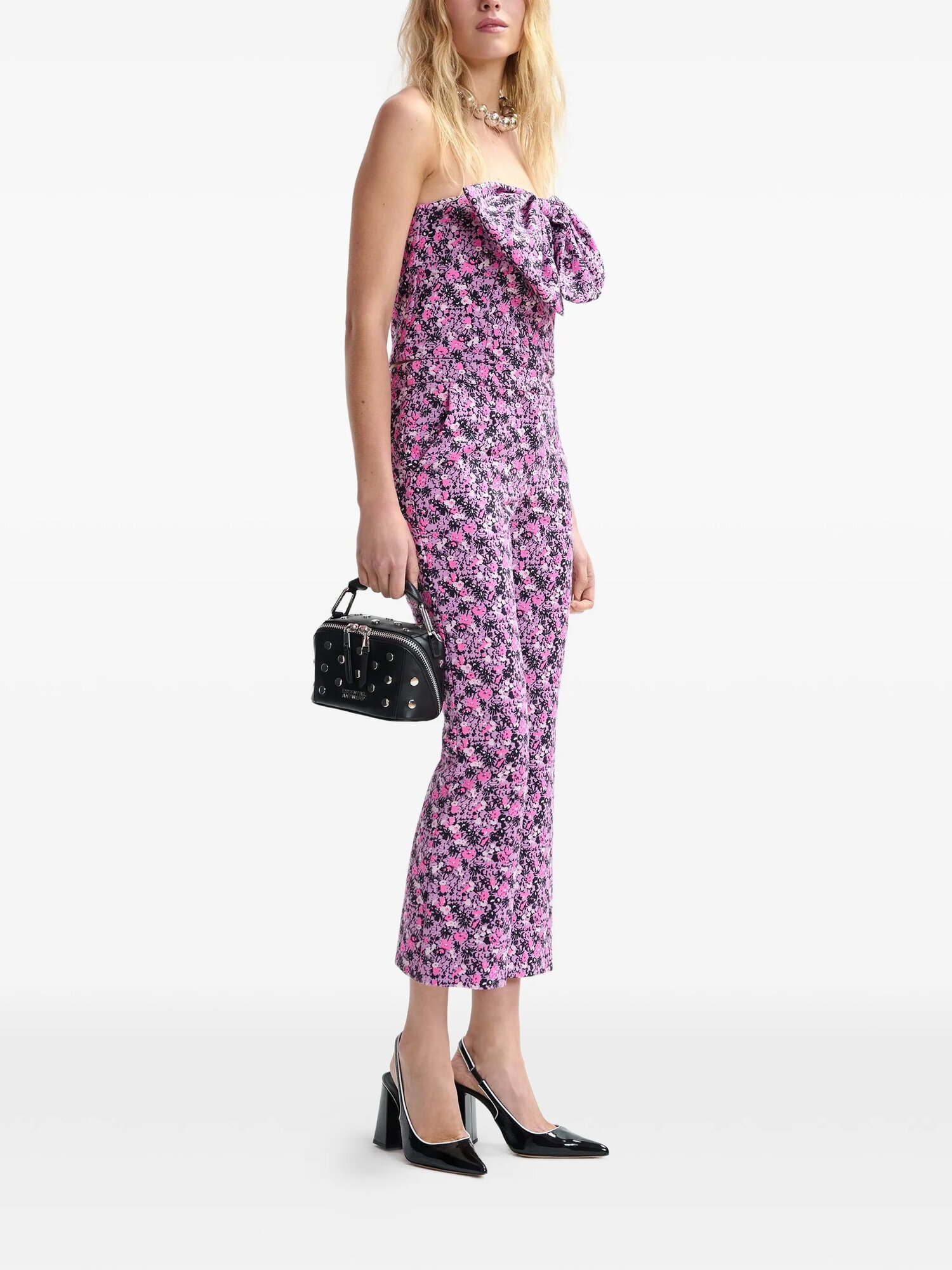 Топ ESSENTIEL ANTWERP Bow-motif top, размер 36, black/black — фото 1