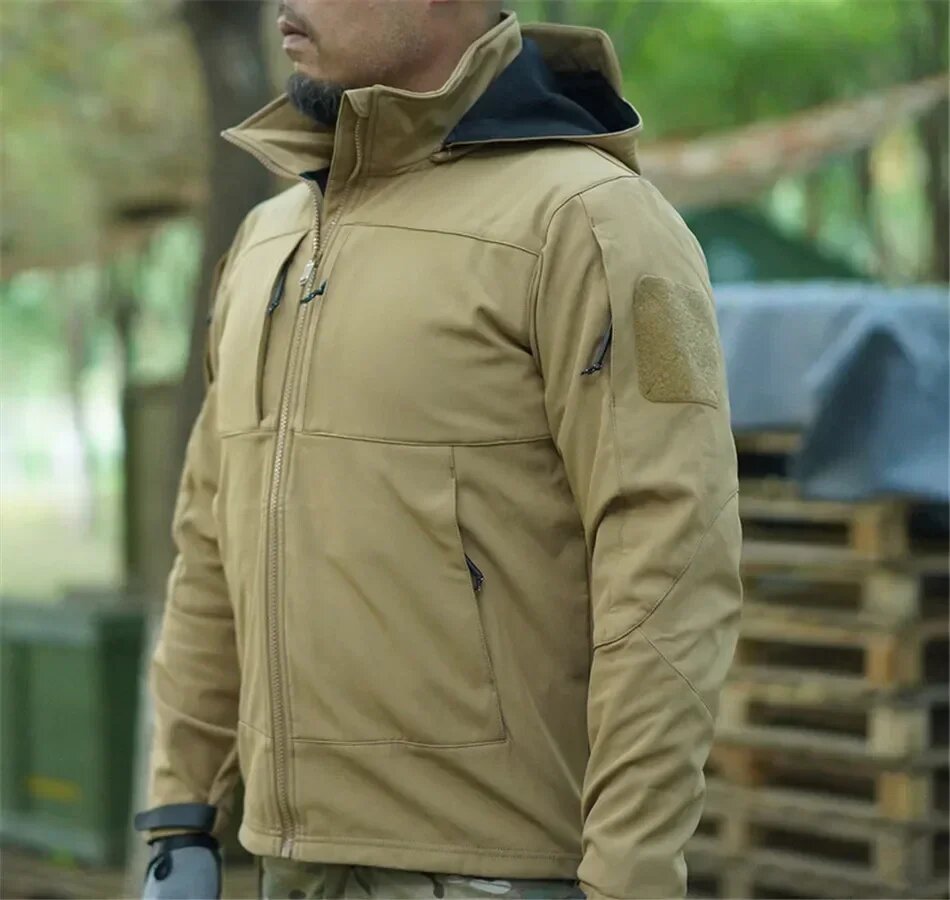 WOLF ENEMY Тактическая куртка мужская зимняя флисовая XXXL, Хаки