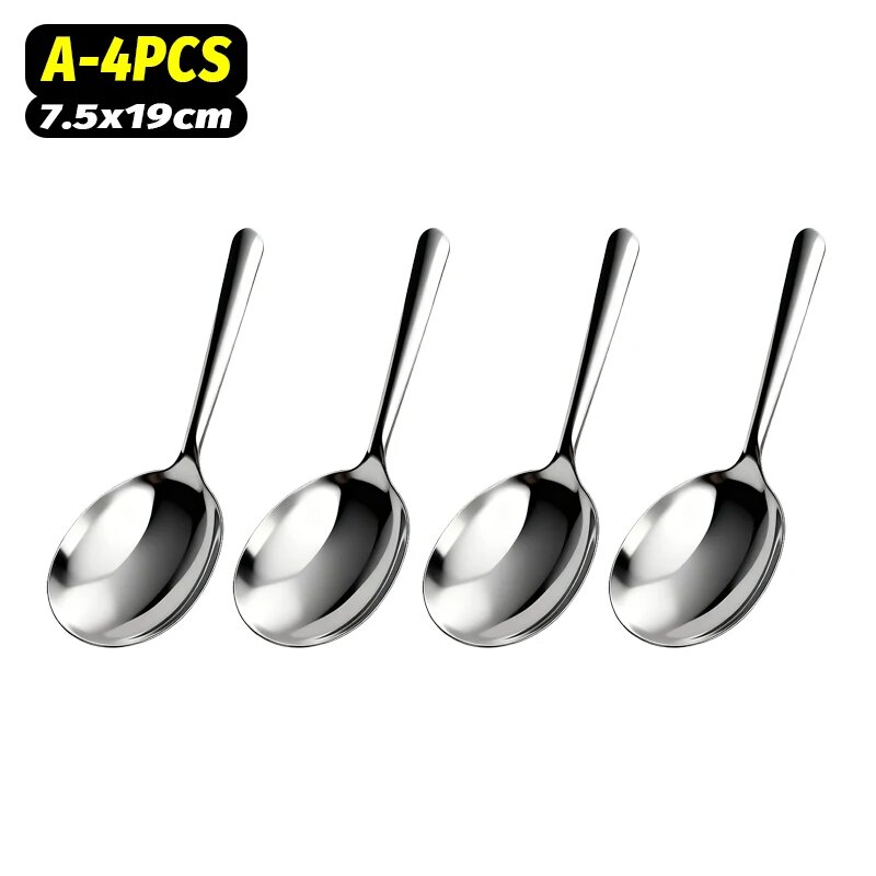 Ложки сервировочные из нержавеющей стали, 4 шт, A-4pcs