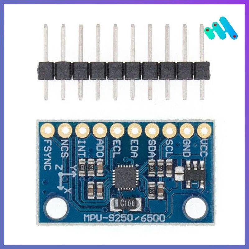 (O055)MPU-9250 GY-9250 Модуль 9-осевого датчика Связь I2C/SPI Трехосевой гироскоп + Трехосевой акселерометр