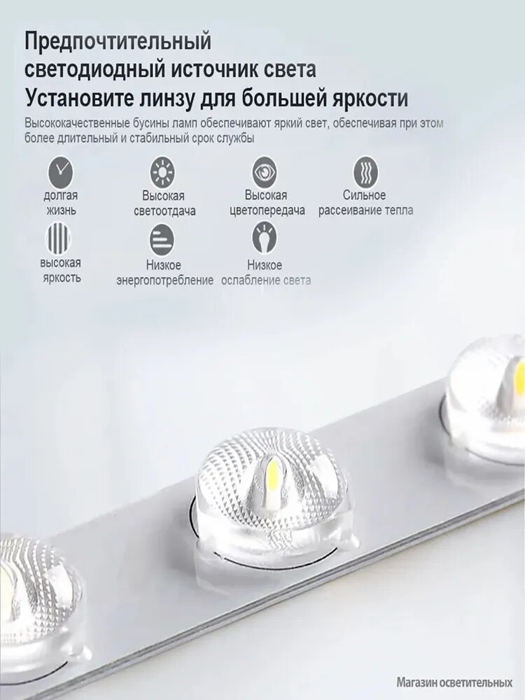 Люстра светодиодная LED crystal, 72 Вт, 40 см, 3 режима цветовой температуры, площадь освещения 25м² — фото 1