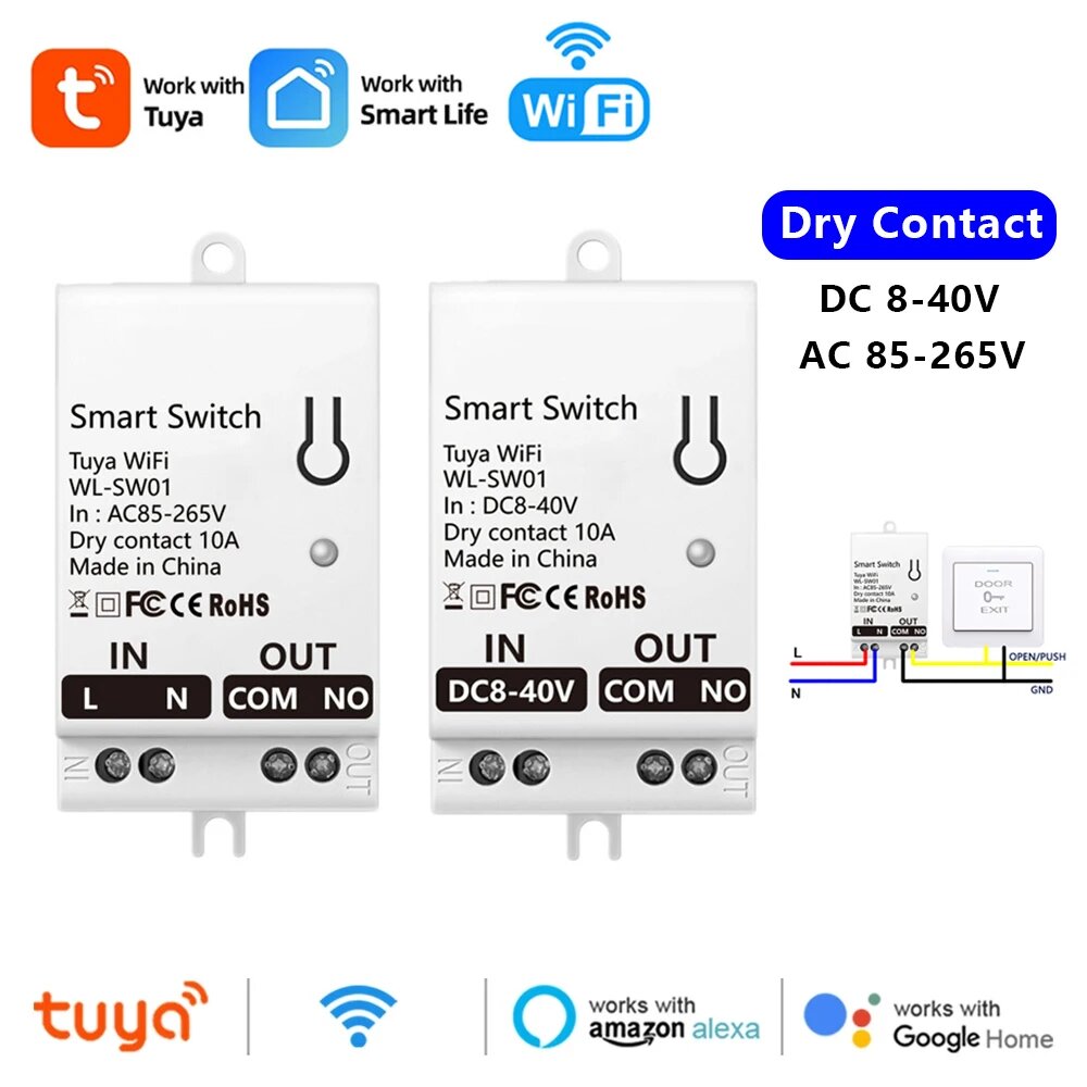 Туя WiFi WL-SW01 умный переключатель, AC 85-265V, 10A