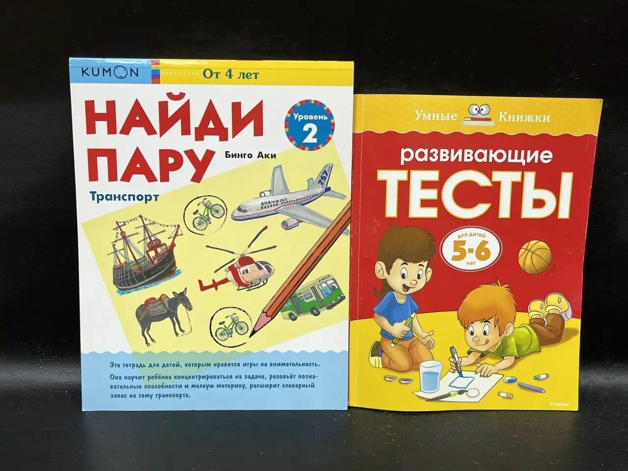 Развивающие тесты. Найди пару. Транспорт. Комплект из 2-х книг
