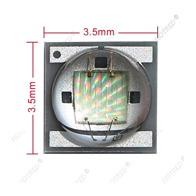 Светодиод HotRed 3Вт 3535 SMD, 520-525nm, Bare Led