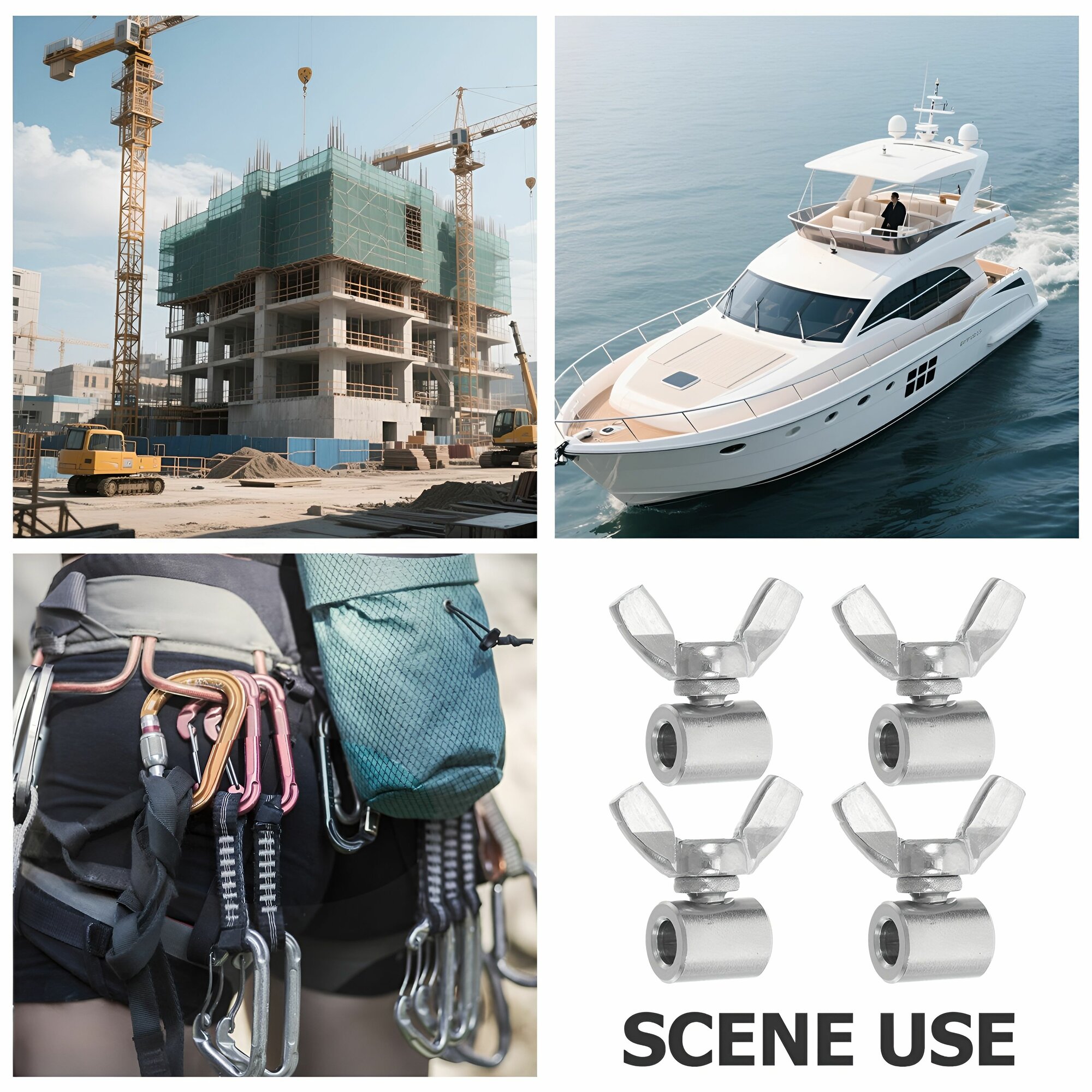 Универсальные хомуты для тросов из нержавеющей стали, комплект из 6 штук