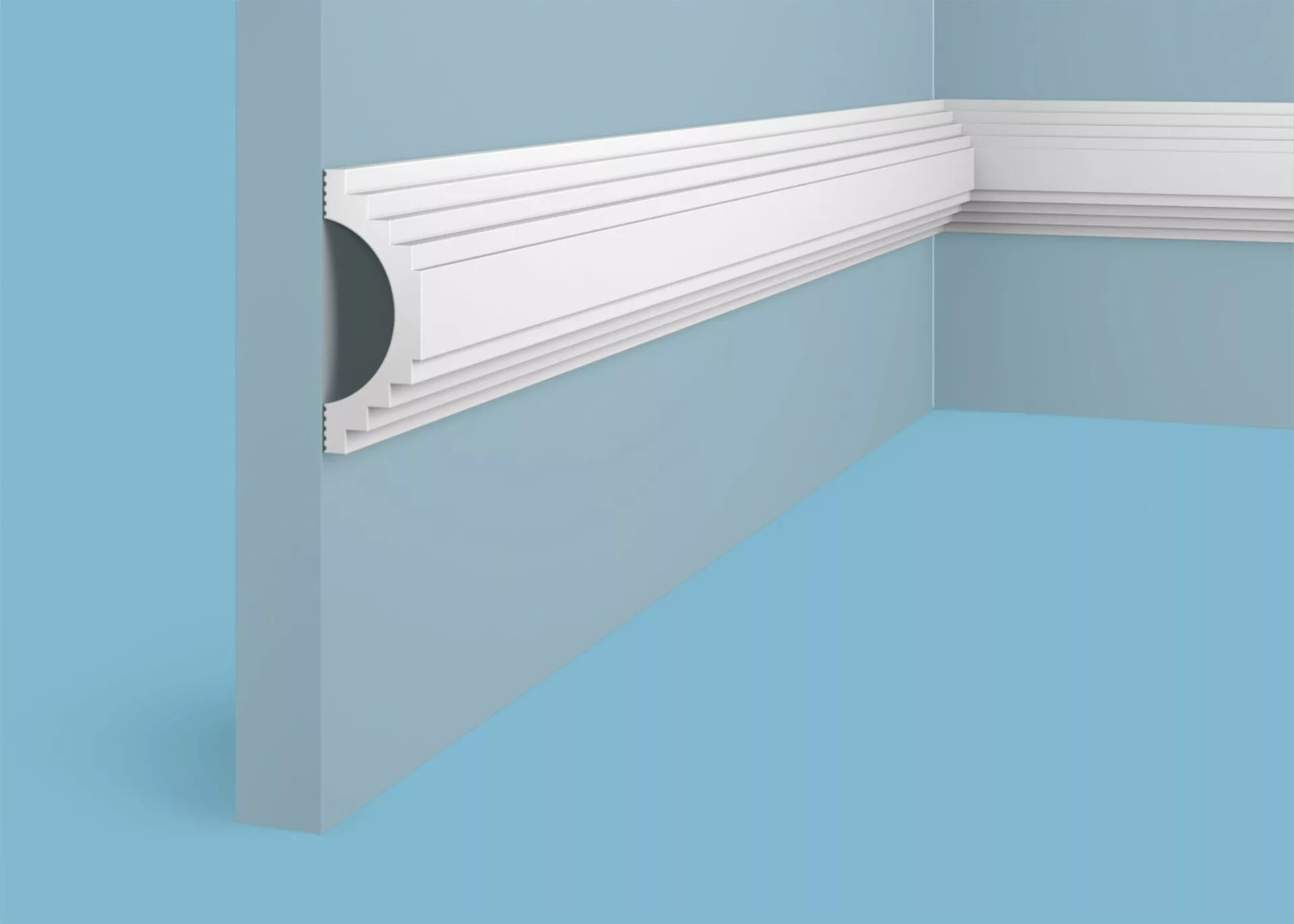 Набор 4 шт. Молдинг MX051 декоративный настенный, 58х22, 2000мм, Экополимер Cosca Décor