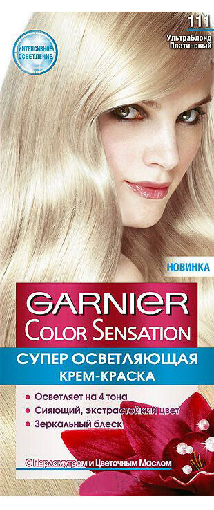 Garnier Краска для волос колор сенсейшн № 111 УльтраБлонд Платиновый