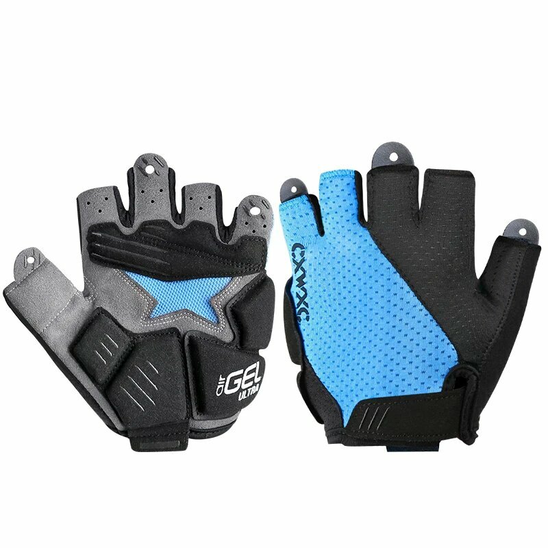 Giyo полупальцевые перчатки из лайкры синие М, CX-G02 Blue Gloves