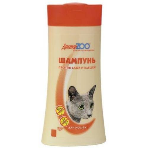 Шампунь доктор ЗОО д/кошек антипаразитарный 250мл