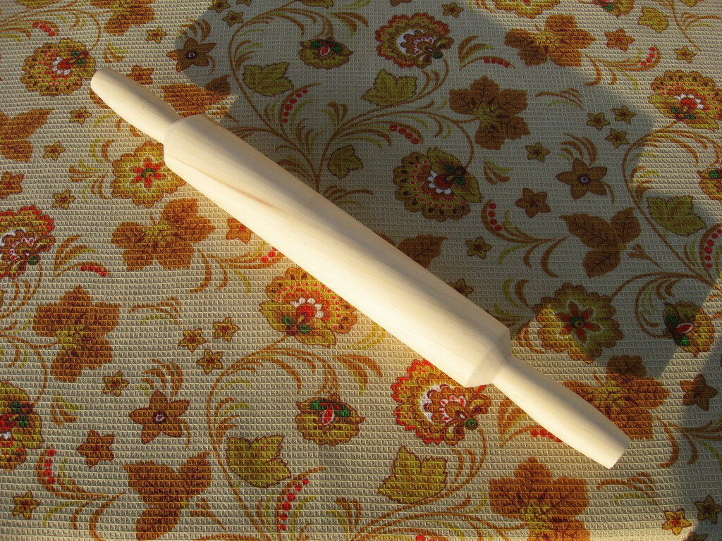 Скалка деревянная для раскатки теста, берёза, 42 см