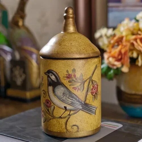Ретро керамические банки для кухни WF1023303 YELLOW