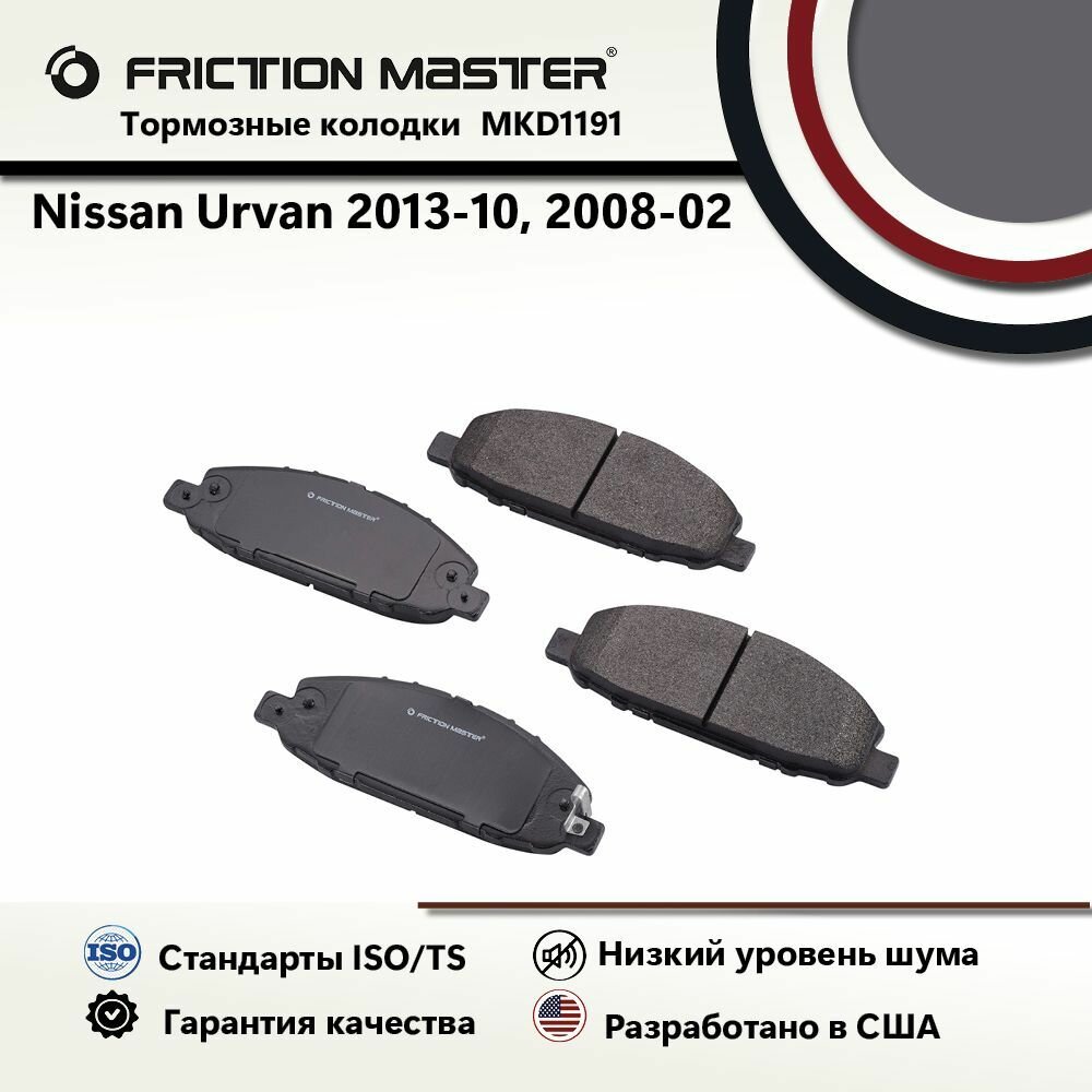Тормозные колодки передние Nissan Urvan (E24) 1986-1997