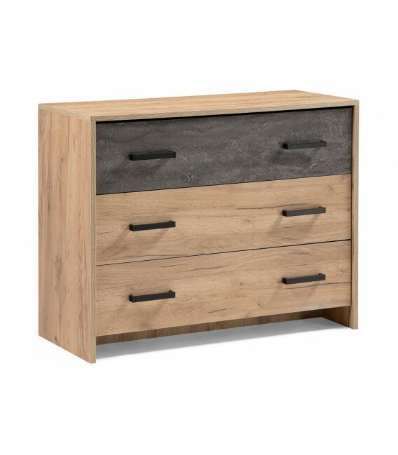 Комод Тишен дуб золотой / камень темный 9499622