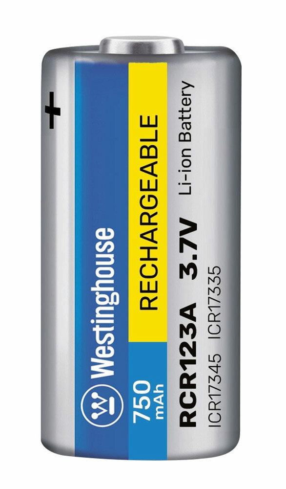 Аккумулятор Westinghouse RCR123A 3,7V 750mAh без защиты